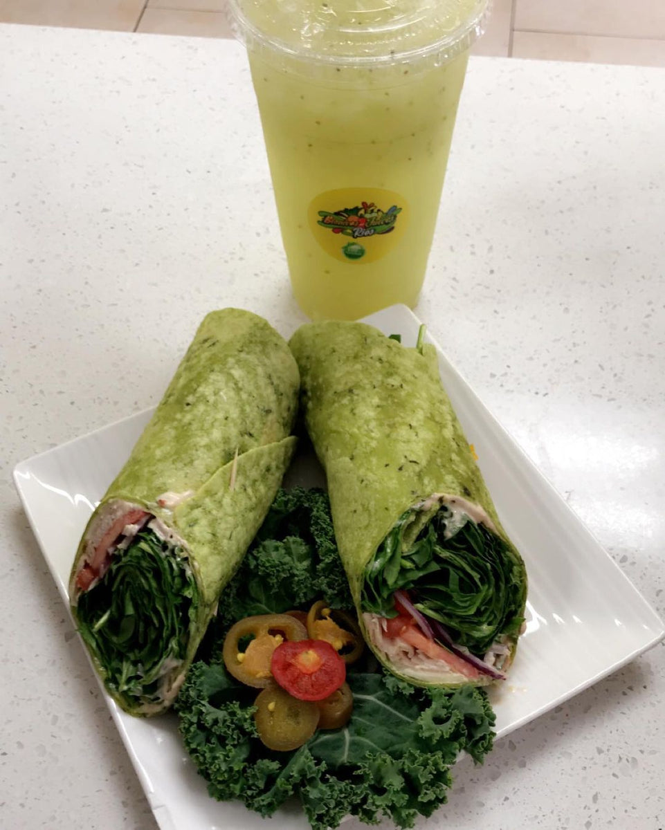 (Thursday) Roasted Turkey Breast Wrap with a Large Agua Fresca ...